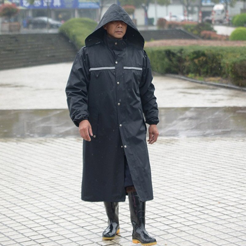 Men Long Raincoat Outdoors Thick Double-layer Full... – Grandado