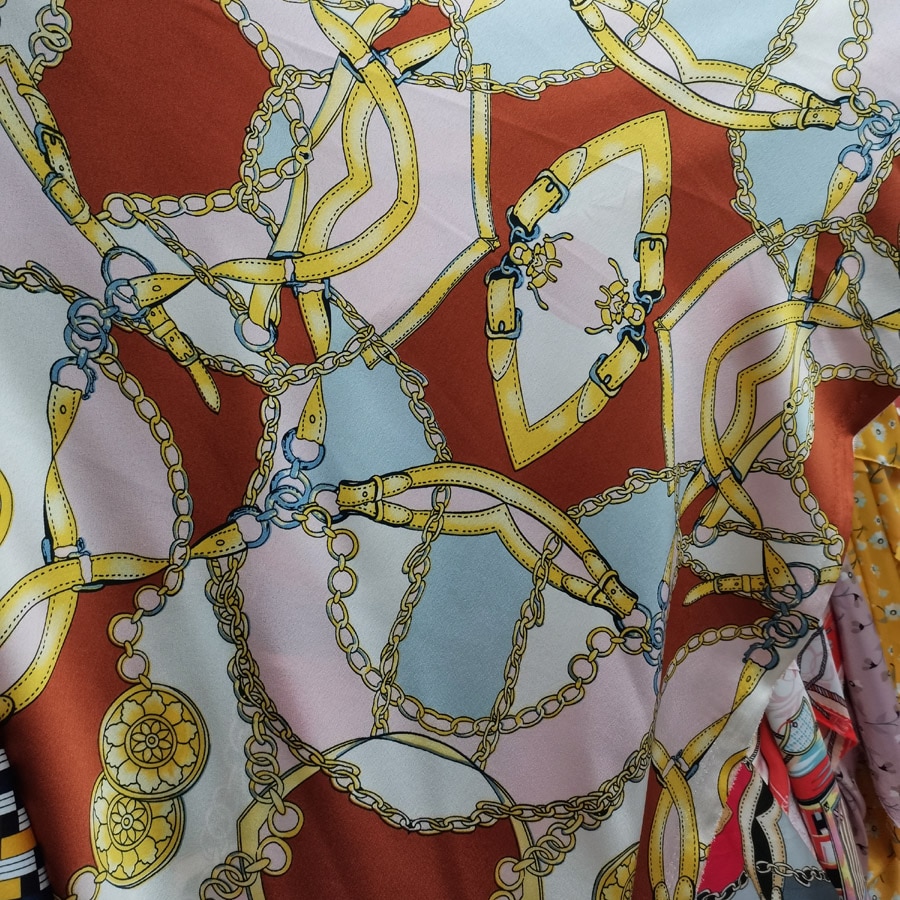 Vestido de noite cetim retro corrente estilo palác... – Grandado