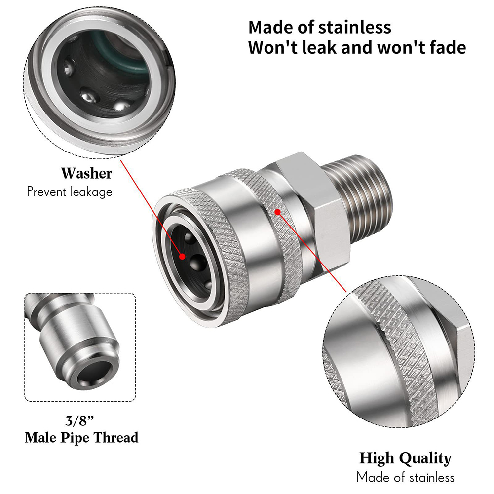 NPT Quick Connector Male Female Adapter 1/4" 3/8" ... – Grandado