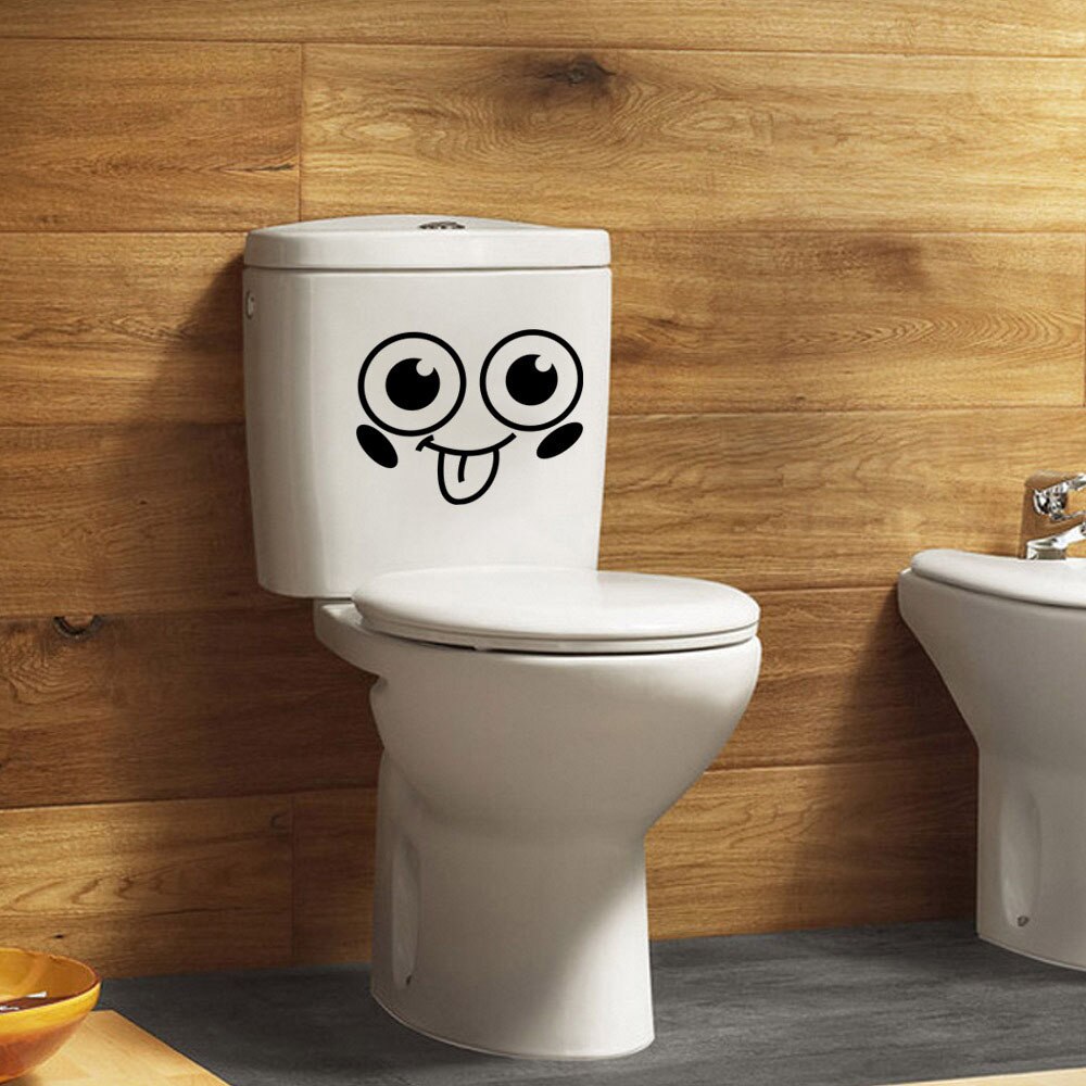 Removable PVC Wall Sticker Big Eyes Smile Face Dec... – Grandado