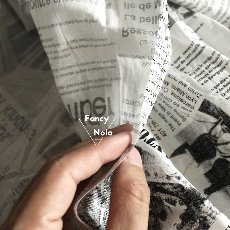 English Newspaper Letter Fabric 140cm Width Print ... – Grandado