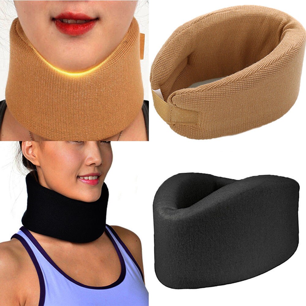 Neck Bracing Black SPONGE Soft Foam Cervical Colla... – Grandado