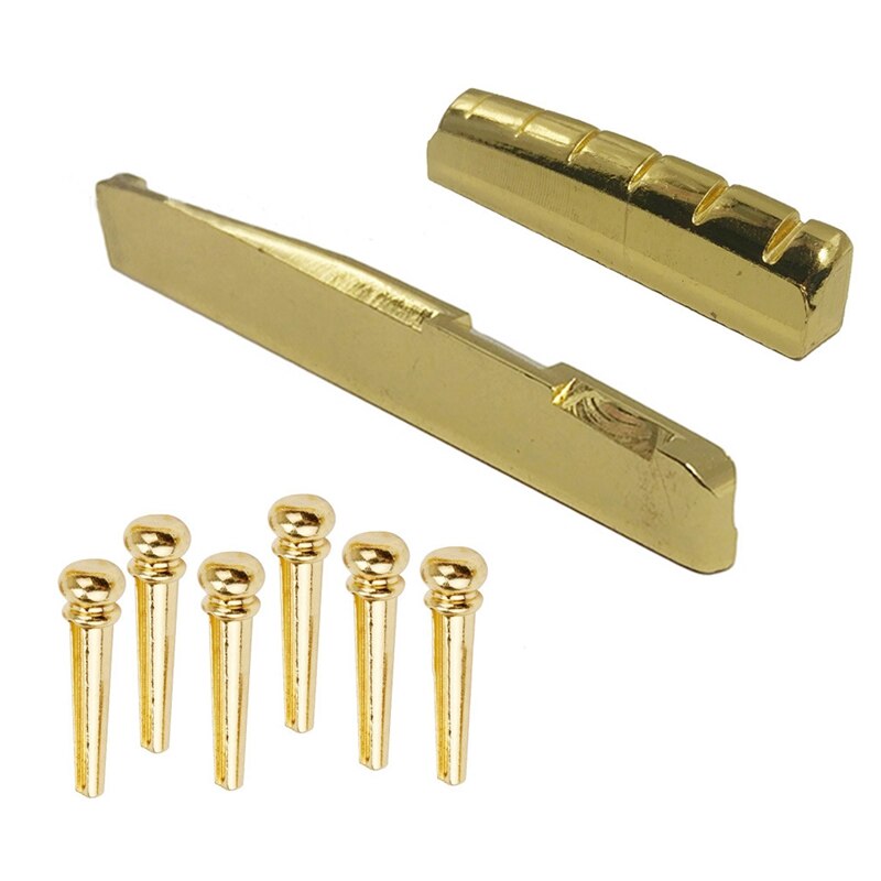 6PCS Guitar Brass Bridge Pins Saddle Nut Replaceme... – Vicedeal