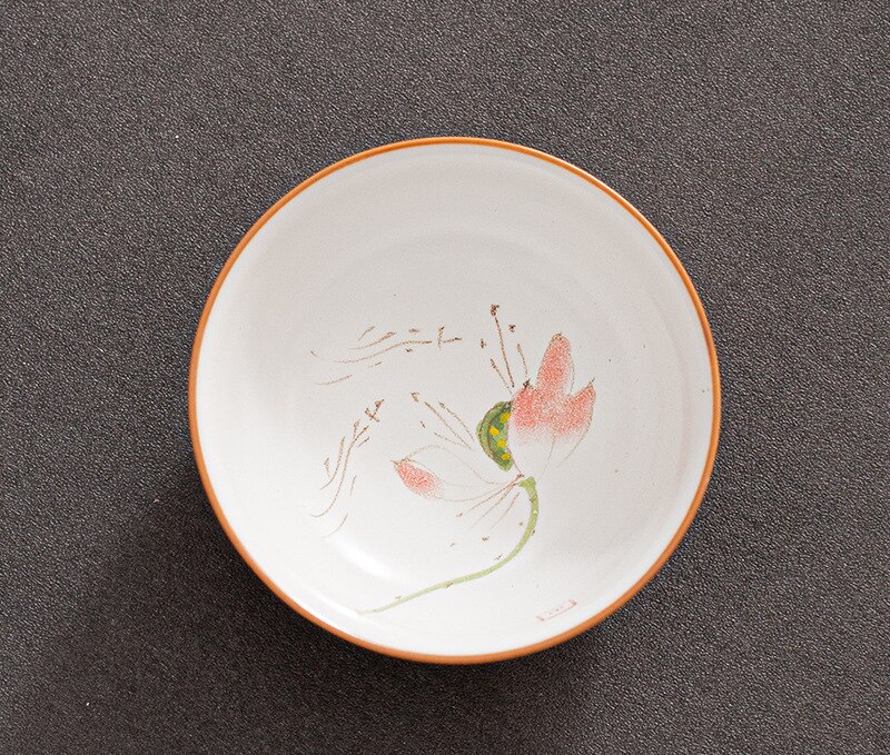 Hand Painted Lotus Chinese Pottery Cups Tea Cup Se... – Grandado