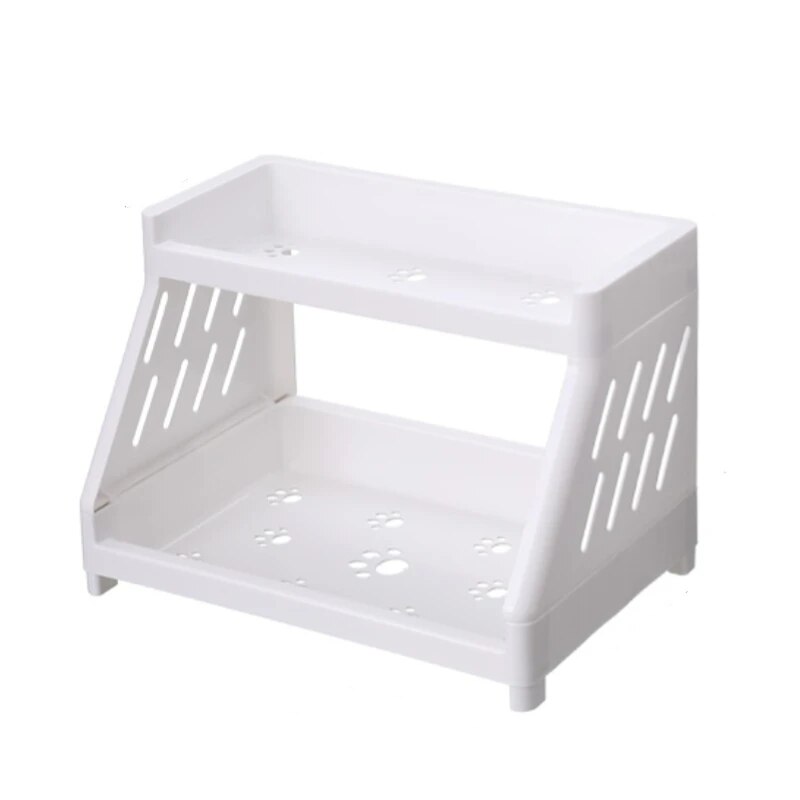 White Double Tier Desktop Storage Organiser Displa... – Grandado
