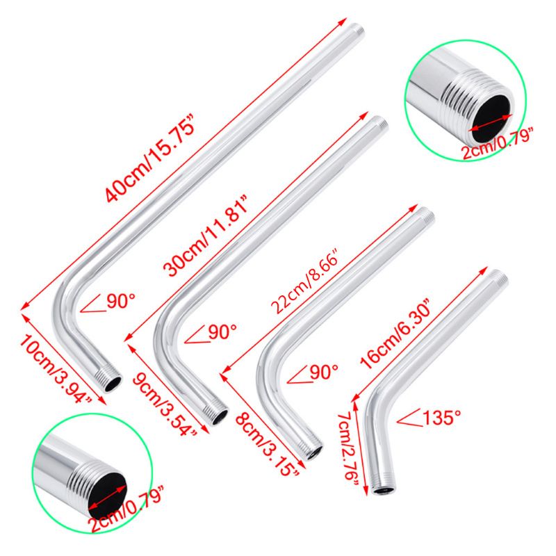 Draad G1/2 Rvs Wandmontage Buis Regendouche Arm Be... – Grandado