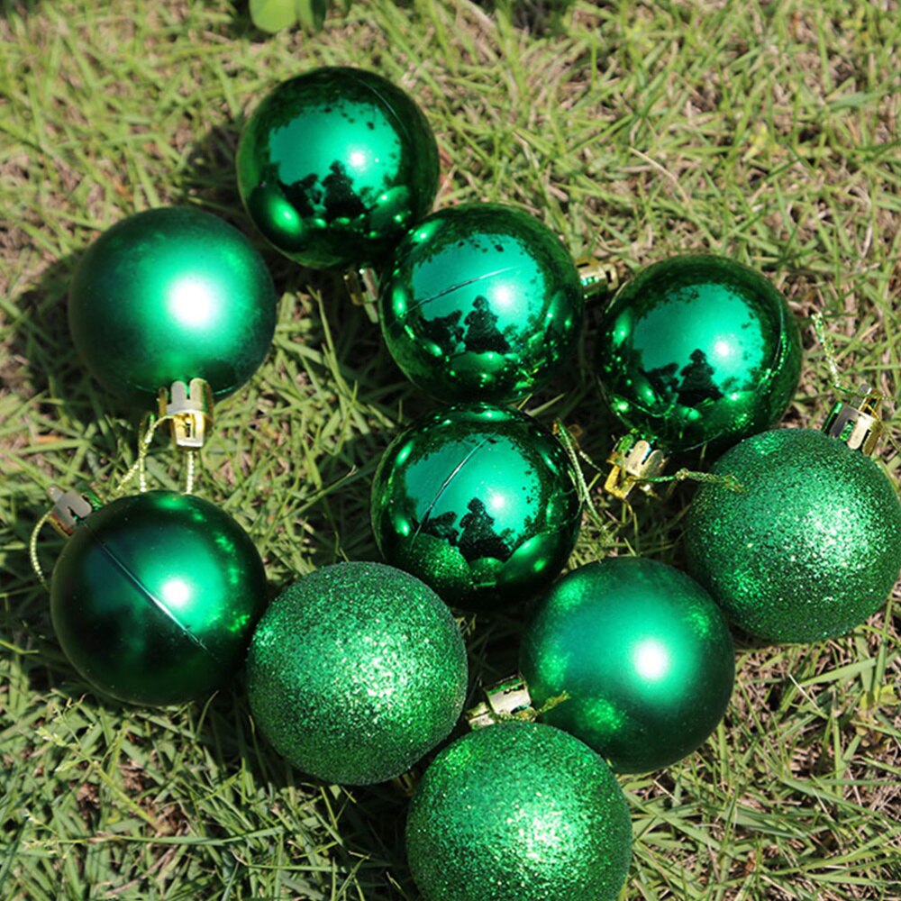 12pcs Green Christmas Xmas Tree Ball Christmas Bal... – Vicedeal