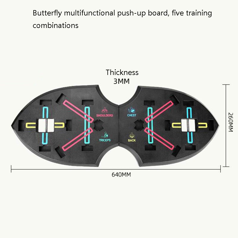 Butterfly Shape Push-up Board With Pull Rope Multi... – Grandado