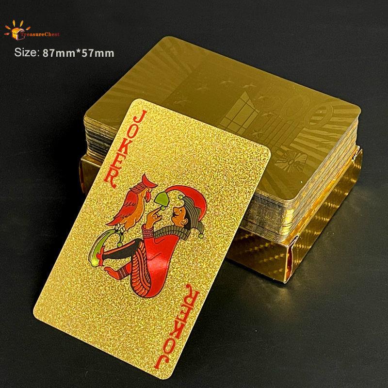 24k guld spillekort plast poker spil vandtæt spill... – Grandado