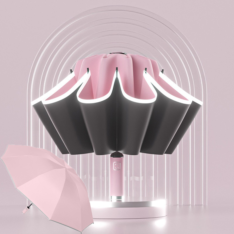 Umbrella Windproof Strong With Reflective Stripe R... – Grandado