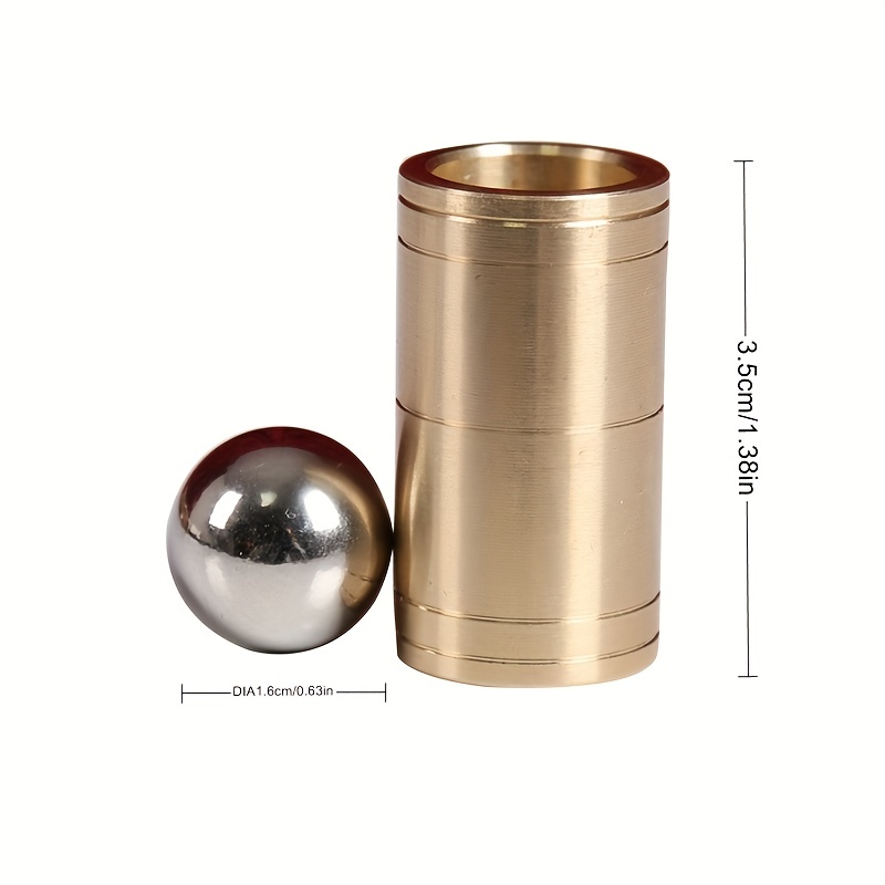 Ball & Tube Mystery (Brass) Close up Magic Tricks ... – Grandado