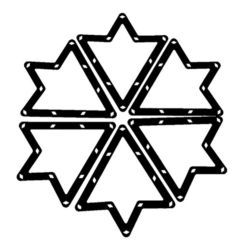 6 Pack Pool Billiard Rack 9 Ball Triple-cornered i... – Grandado