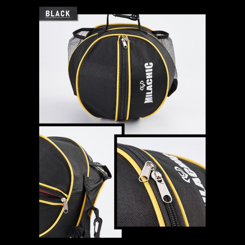 Basketbal Schoudertas Draagbare Ronde Bal Zak Enke... – Vicedeal