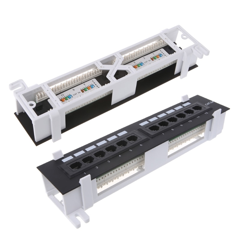 12 poort CAT5 CAT5E Patch Panel RJ45 Networking Wa... – Grandado