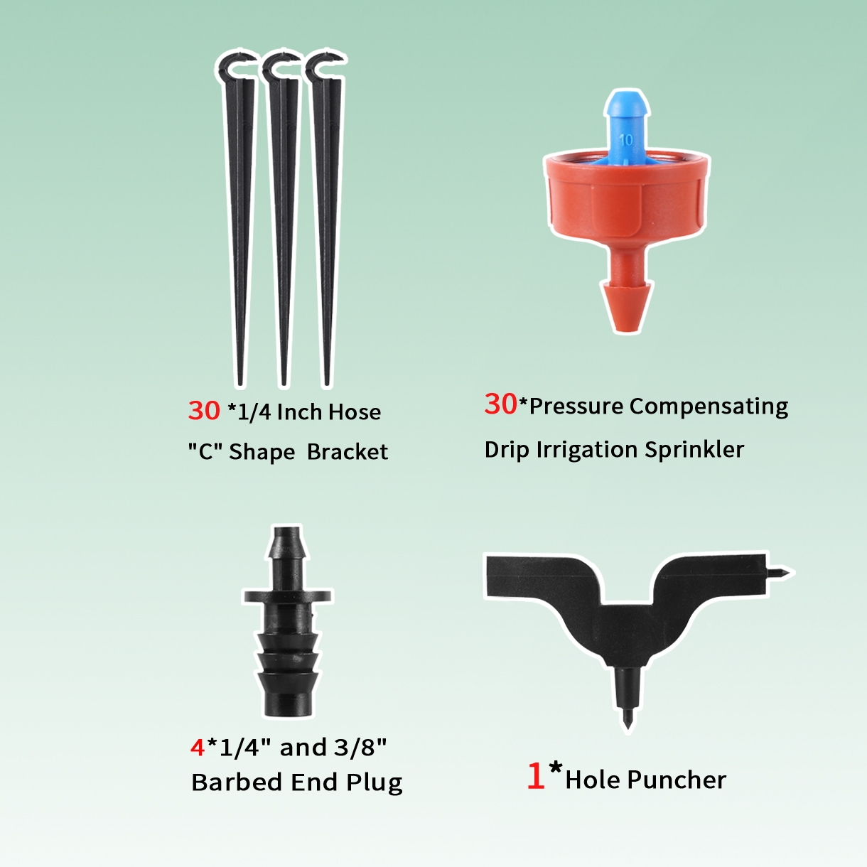 65pcs/Box Water Pressure Compensating Dripper Kit ... – Vicedeal