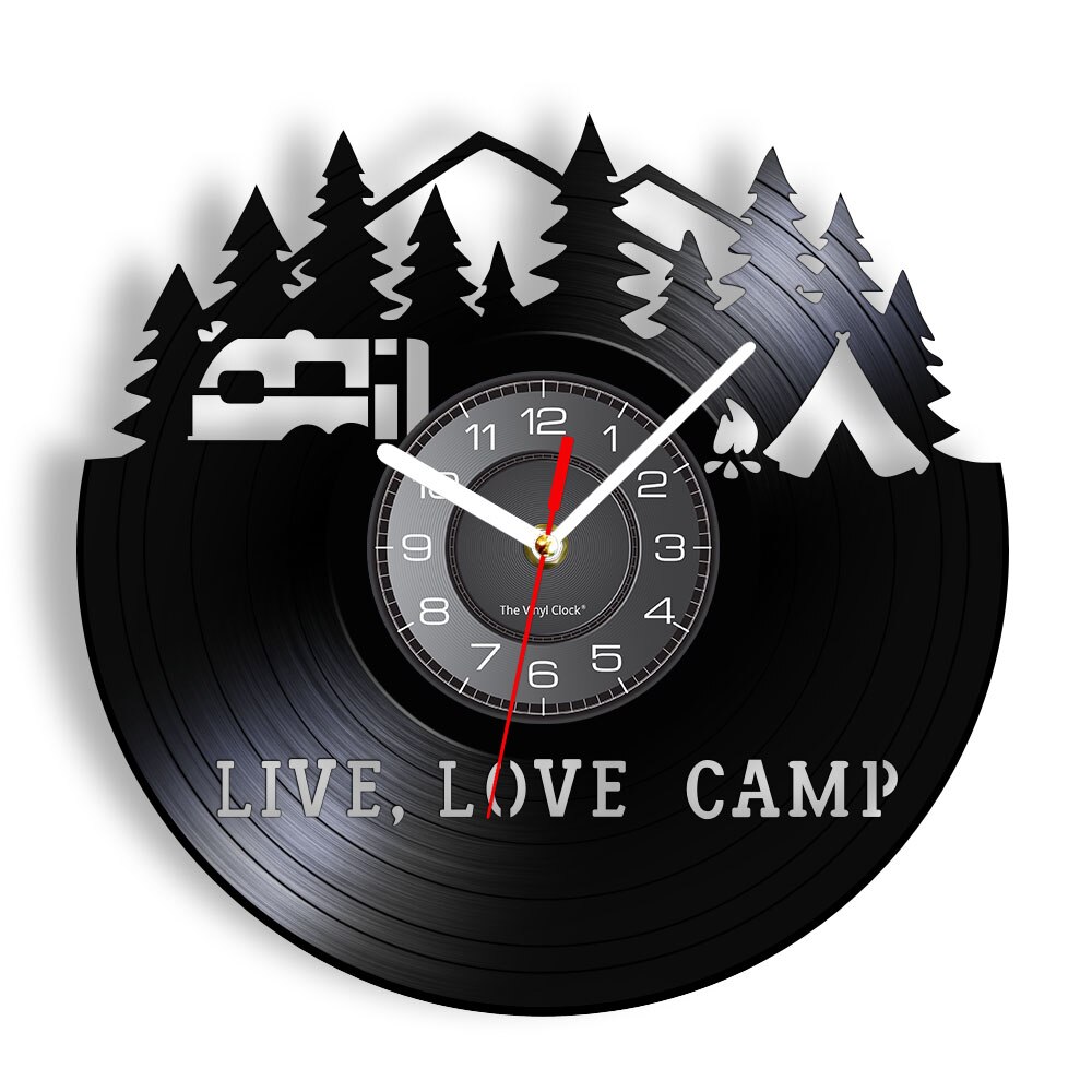 Live Love Camp Summer Camping Modern Wall Clock Wa... – Vicedeal