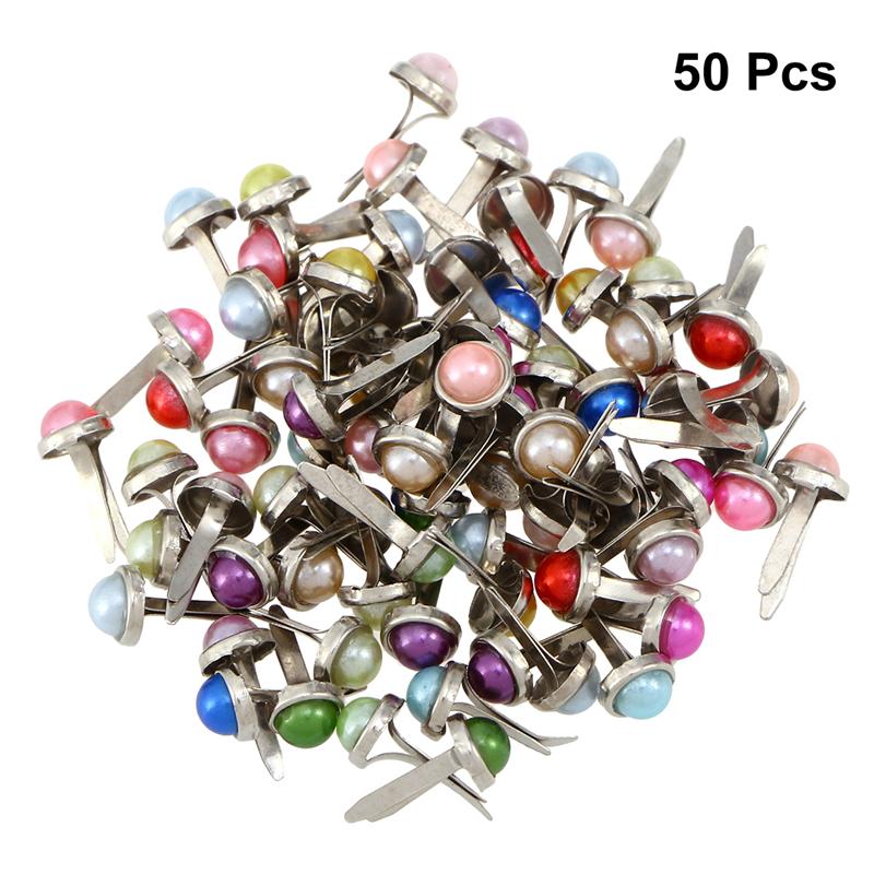 100 Stuks Mini Diy Metalen Pearl Brads Paper Faste... – Vicedeal
