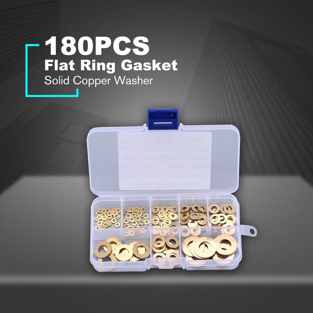 180PCS/lot Solid Copper Washer Flat Ring Gasket Su... – Grandado