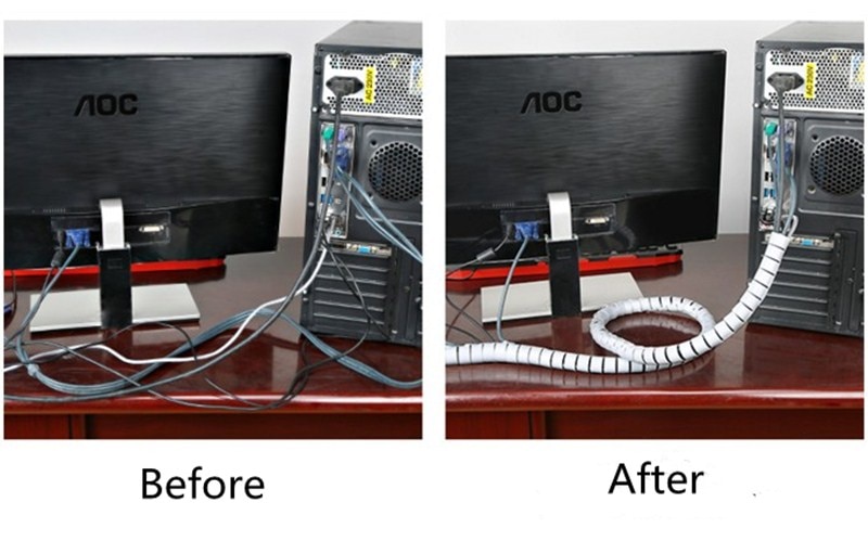 1 Meter Flexible Spiral Cable Zip Wrap Cable Tidy ... – Grandado