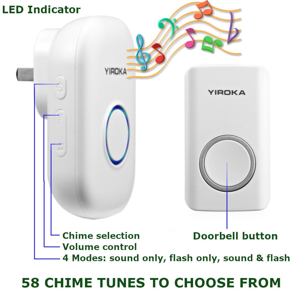 Zelf Power Draadloze Deurbel Kinetische Button Deu... – Vicedeal