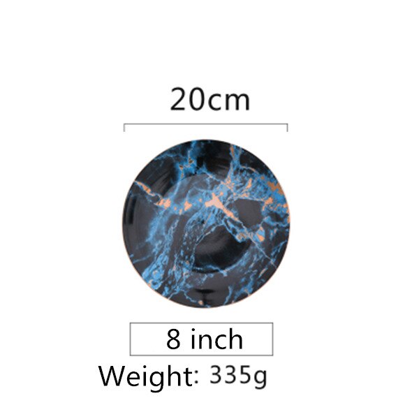 Europäischen Stil Marmor Platten Keramik Geschirr ... – Vicedeal