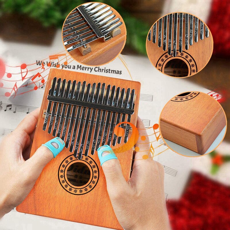 Høj mahogni 17 tangenter kalimba tommelfinger klav... – Vicedeal