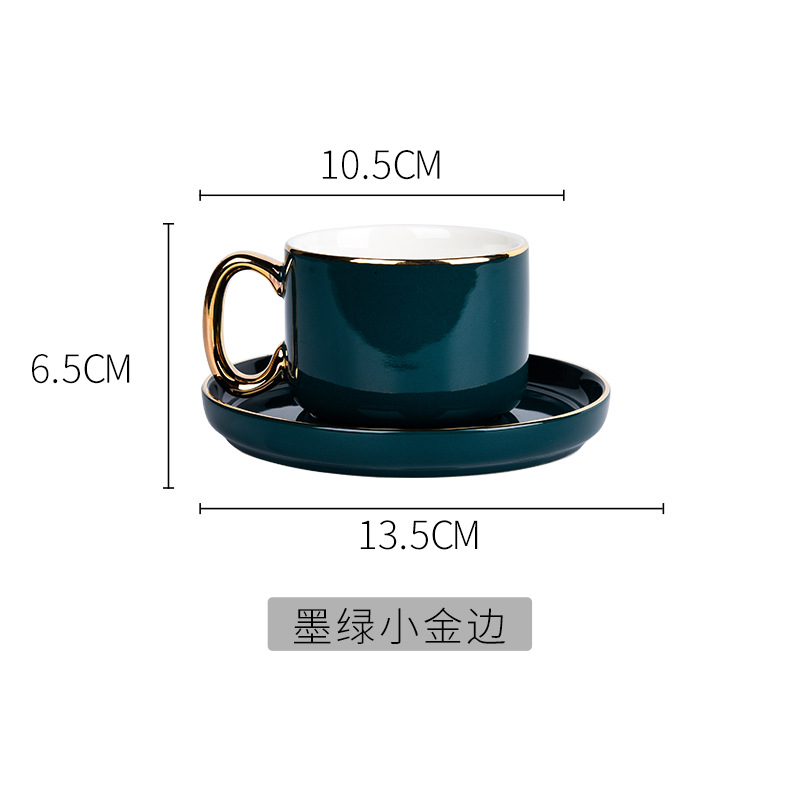 Keramische Theekopjes En Schoteltjes Set Gold Pors... – Vicedeal