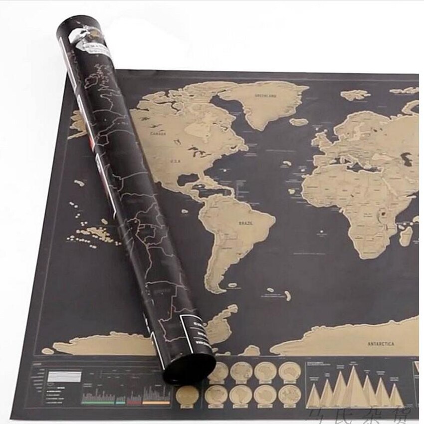 Scratch Off Map of The World Colorful Travel Map P... – Vicedeal