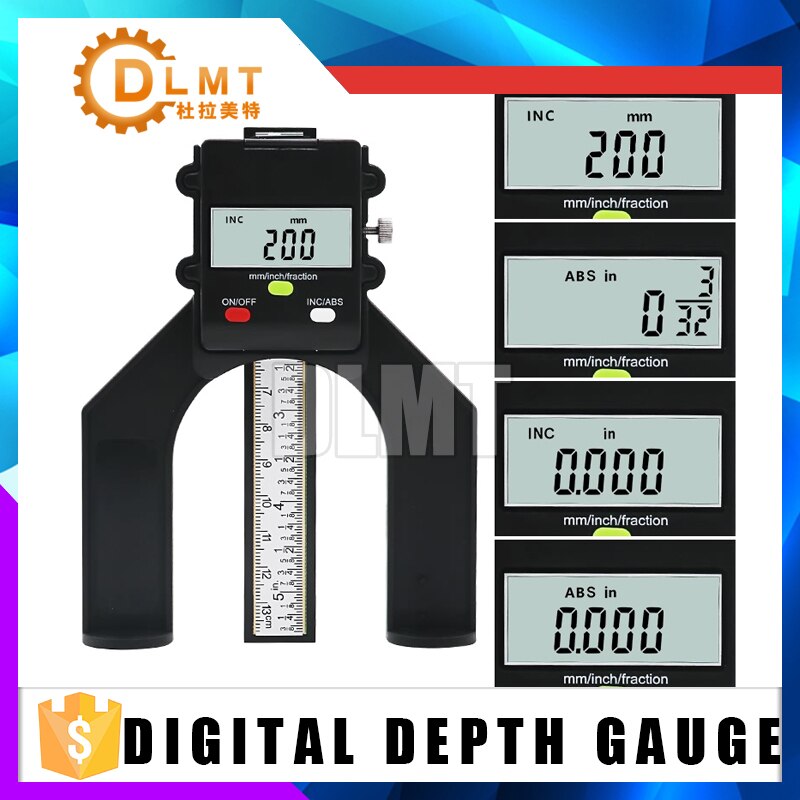 1PCS Digital Depth Gauge Digital LCD Magnetic Self... – Grandado