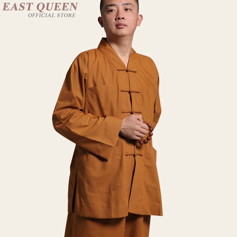 Buddhist monk robes clothing costume shaolin monk ... – Vicedeal