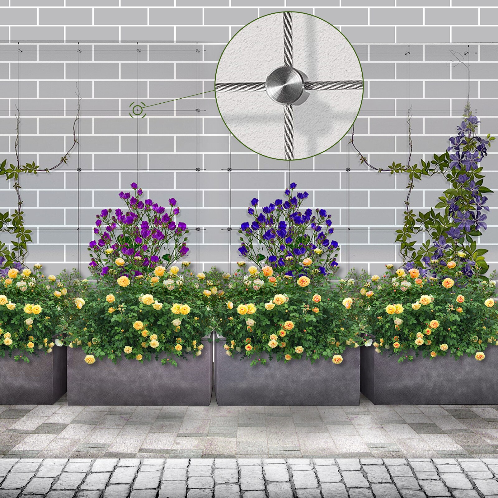 Stainless Steel Plant Climbing Green Wall Mesh Tre... – Grandado