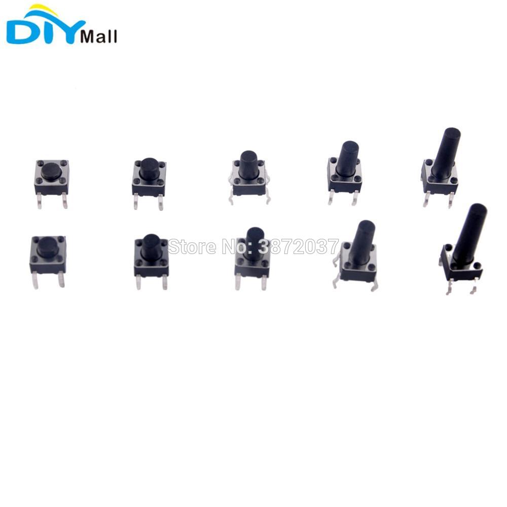 200 stks/set 10 Waarden 6x6mm 10 Size Micro Moment... – Vicedeal