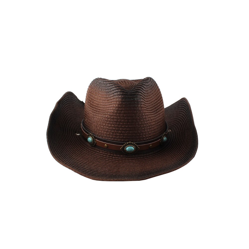 European and American curled straw woven western e... – Vicedeal