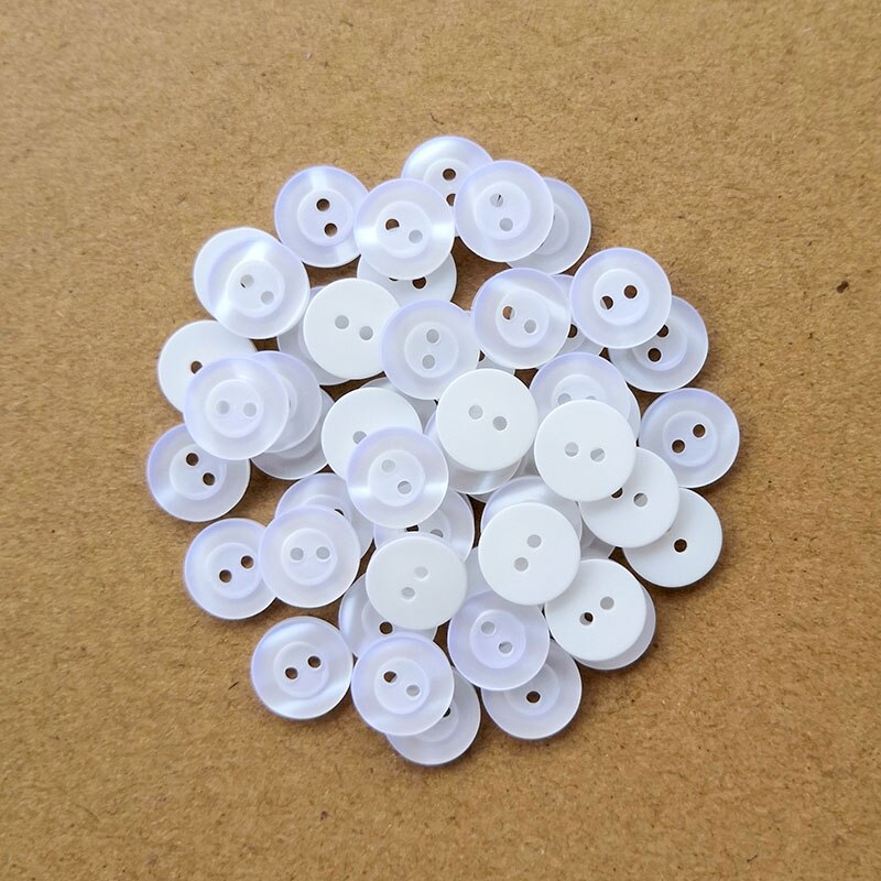 SHINE Resin Sewing Button Scrapbooking Round White... – Grandado