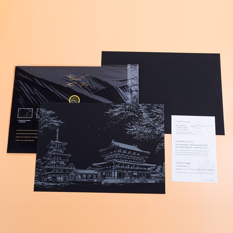 City Night Scratch Art Doodle Papier DIY Handleidi... – Vicedeal