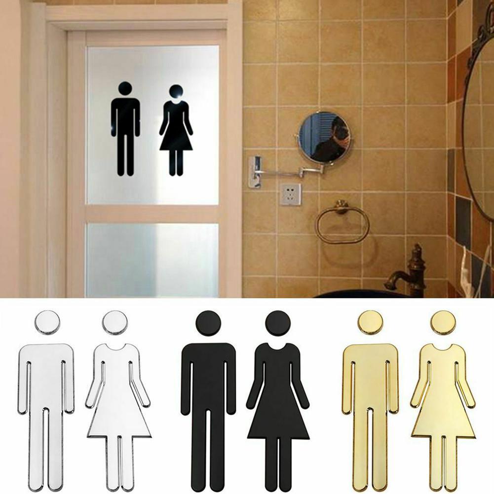 1Pair MEN WOMEN Toilet Sign Stickers Adhesive Stic... – Grandado