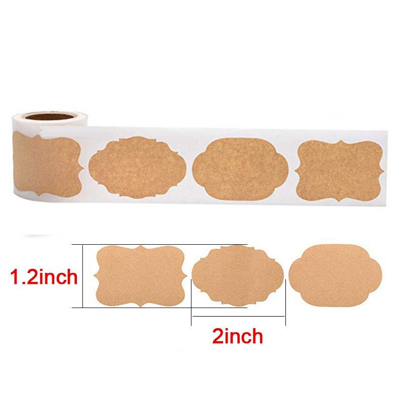 300Pcs/Roll 3*5cm Kraft Paper Stickers Labels Name... – Grandado