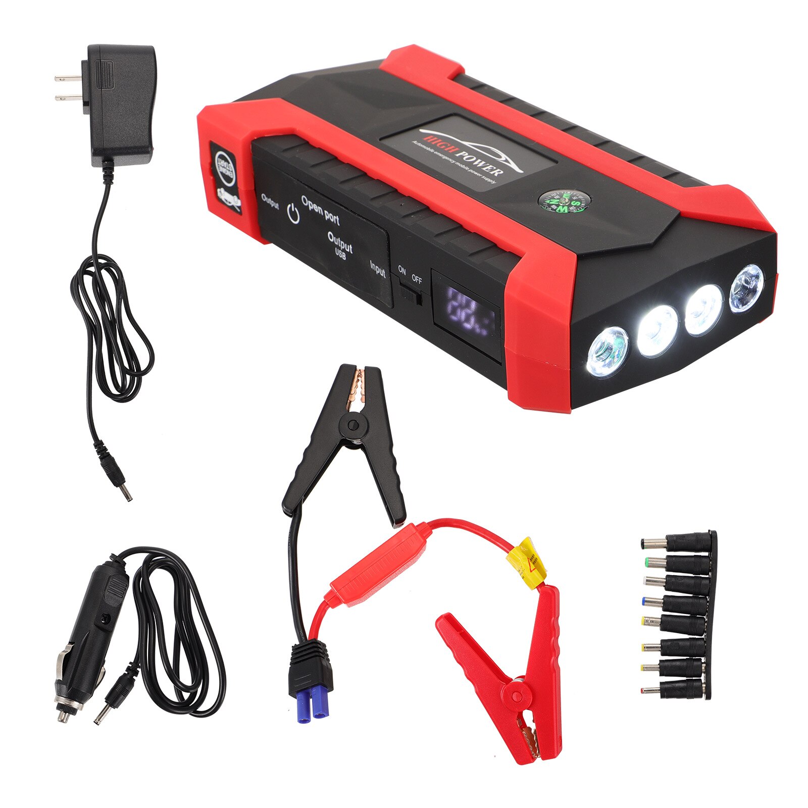 1 Set Us Plug Auto Nood Starter Draagbare Auto-opl... – Grandado