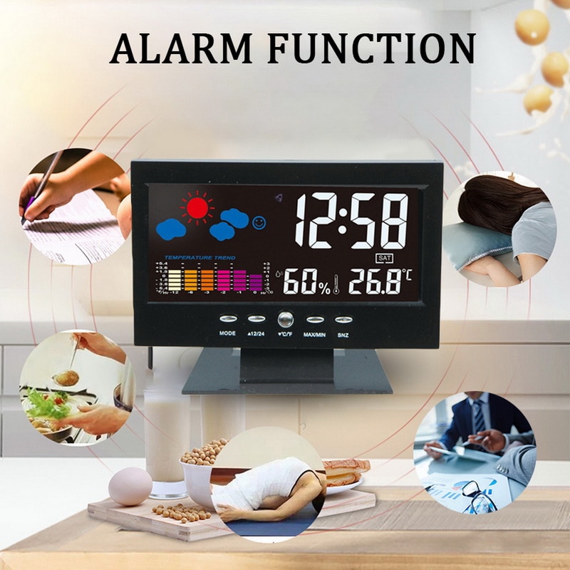 Digital Alarm Clock Weather Station Wireless Senso... – Grandado