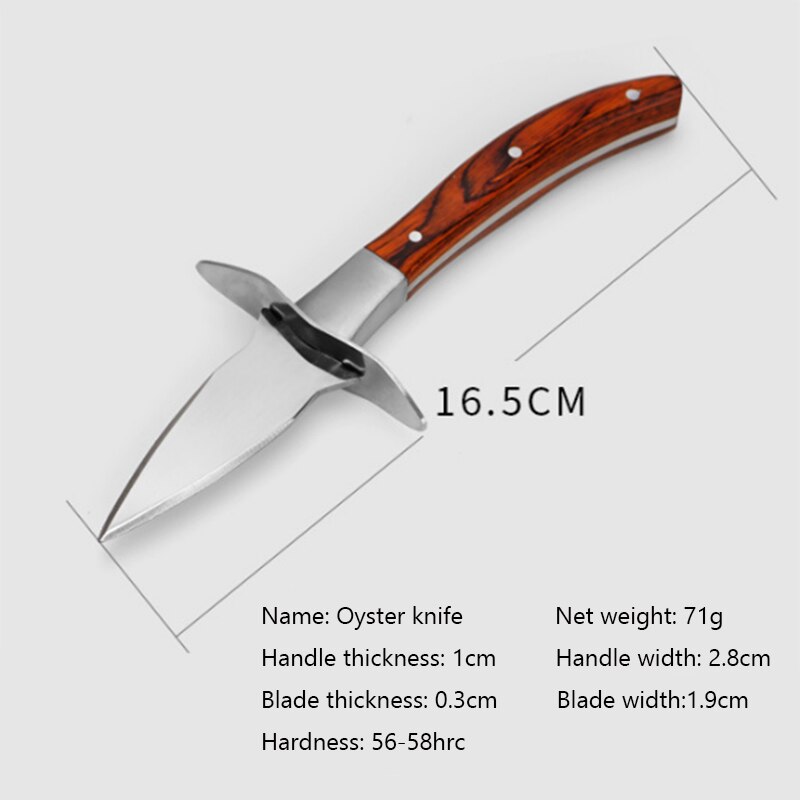 Oyster Knife Wood Handle Seafood Knife Guard Scall... – Vicedeal
