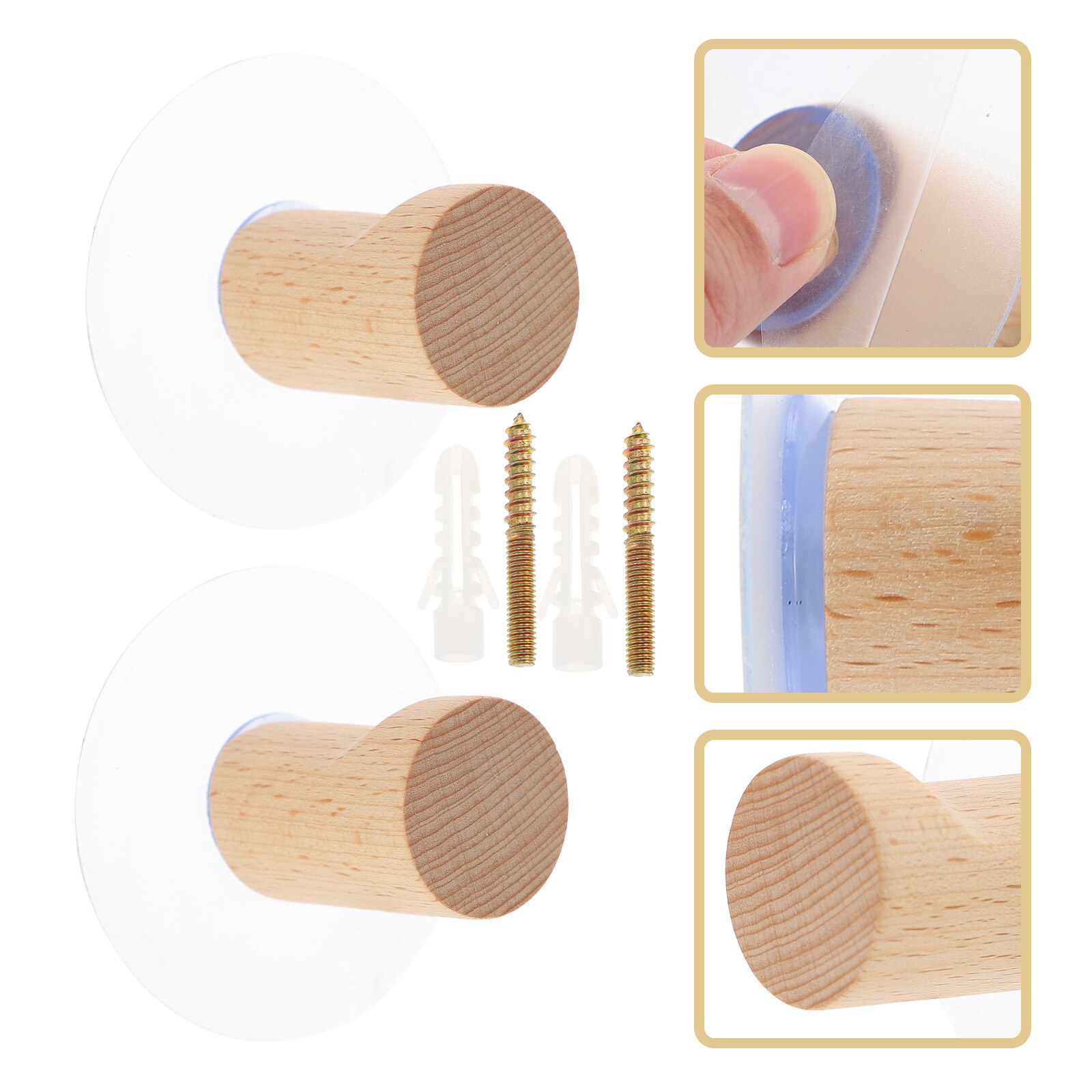 2 Sets of Multipurpose Wall-mounted Hooks Clothes ... – Grandado