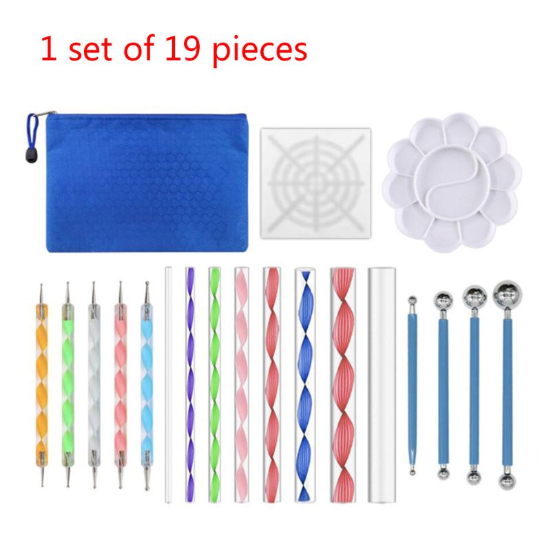 19 st mandala prickverktygssats penna prickverktyg... – Grandado