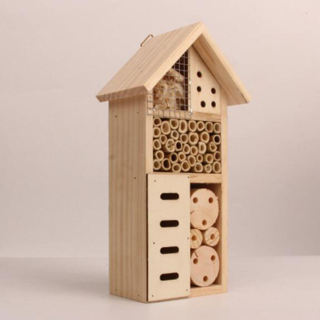 Wooden Insect Hotel Box Hive Ladybugs Nest Hanging... – Grandado