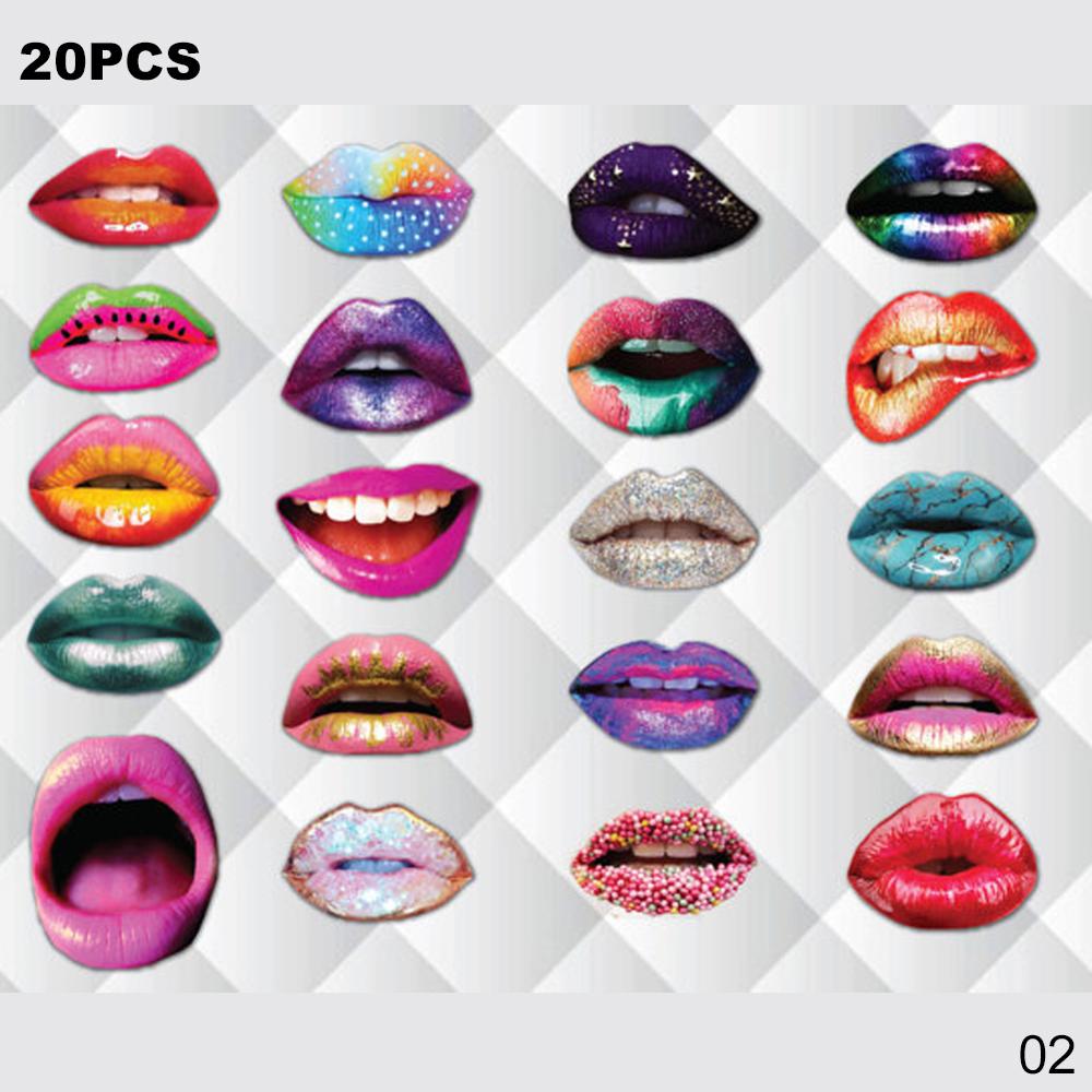 20 Stks/set Volwassen Grappige Lip Mond Diy Photob... – Grandado