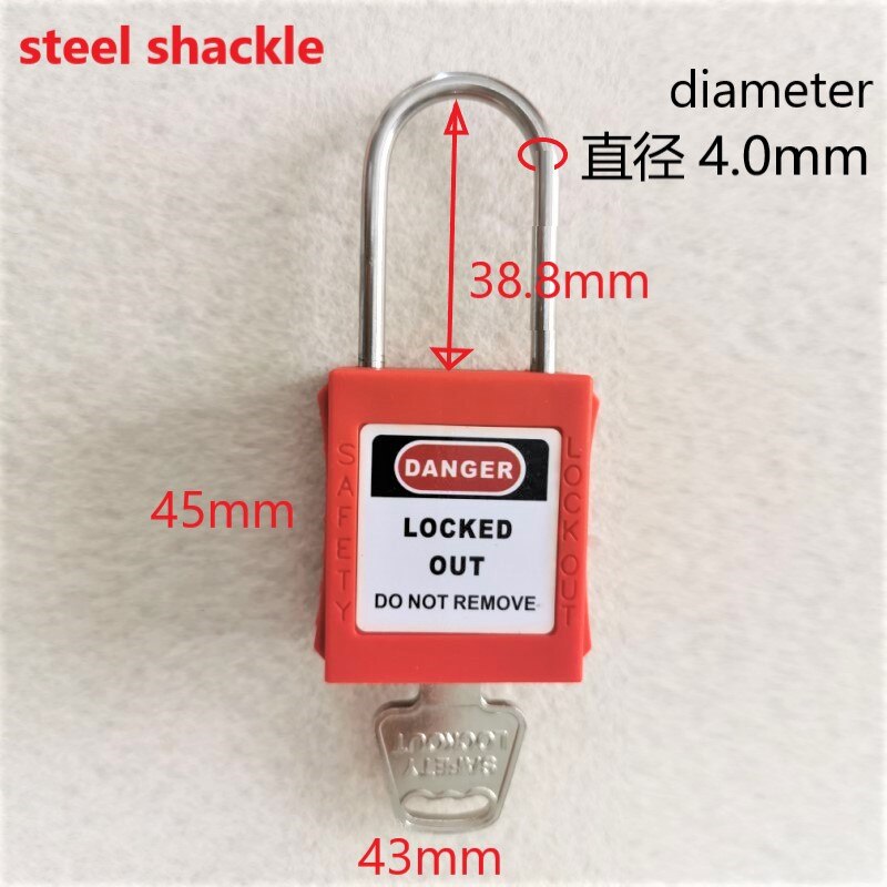 4mm steel padlock security padlock Plastic Shackle... – Vicedeal