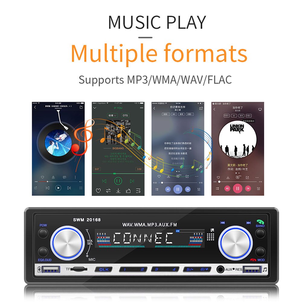 LeeKooLuu 1Din MP3 Speler FM Radio Tuner 1 din Aut... – Vicedeal