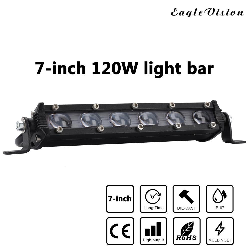 HiMISS 7" 120W LED Work Light Bar Spot Beams 6000K... – Grandado