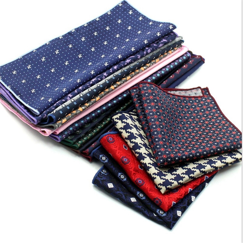 23cm*23CM Luxury Men's Handkerchief Polka Dot Stri... – Vicedeal