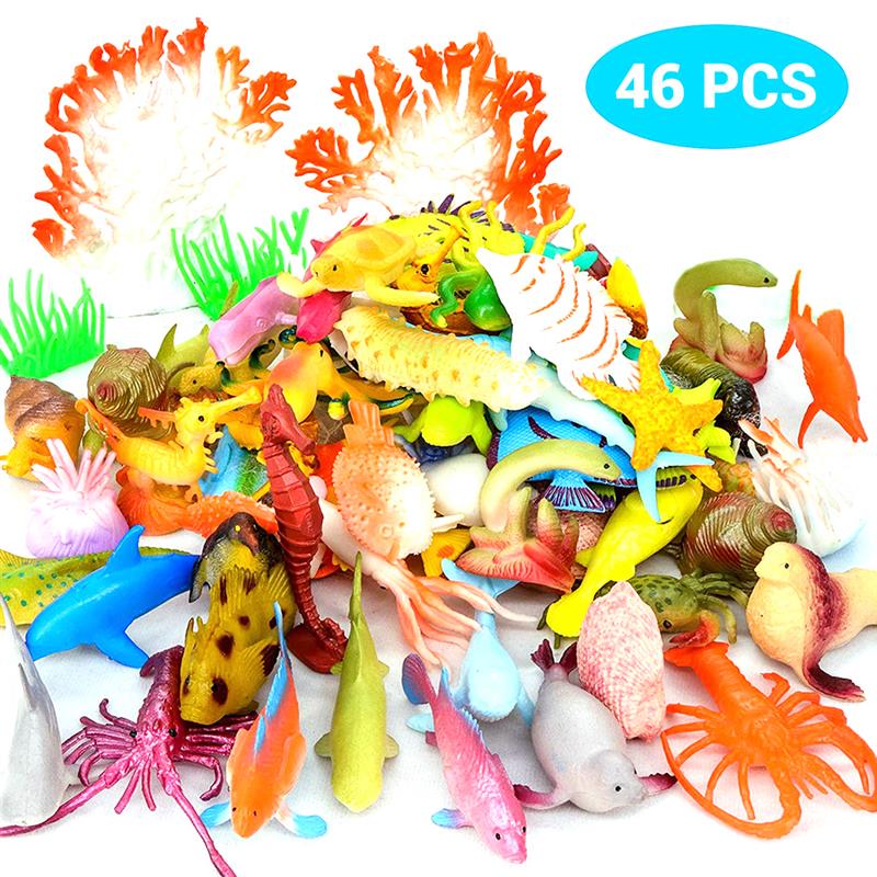 10-46pcs Ocean Sea Animal Figure Toys Set Realisti... – Vicedeal