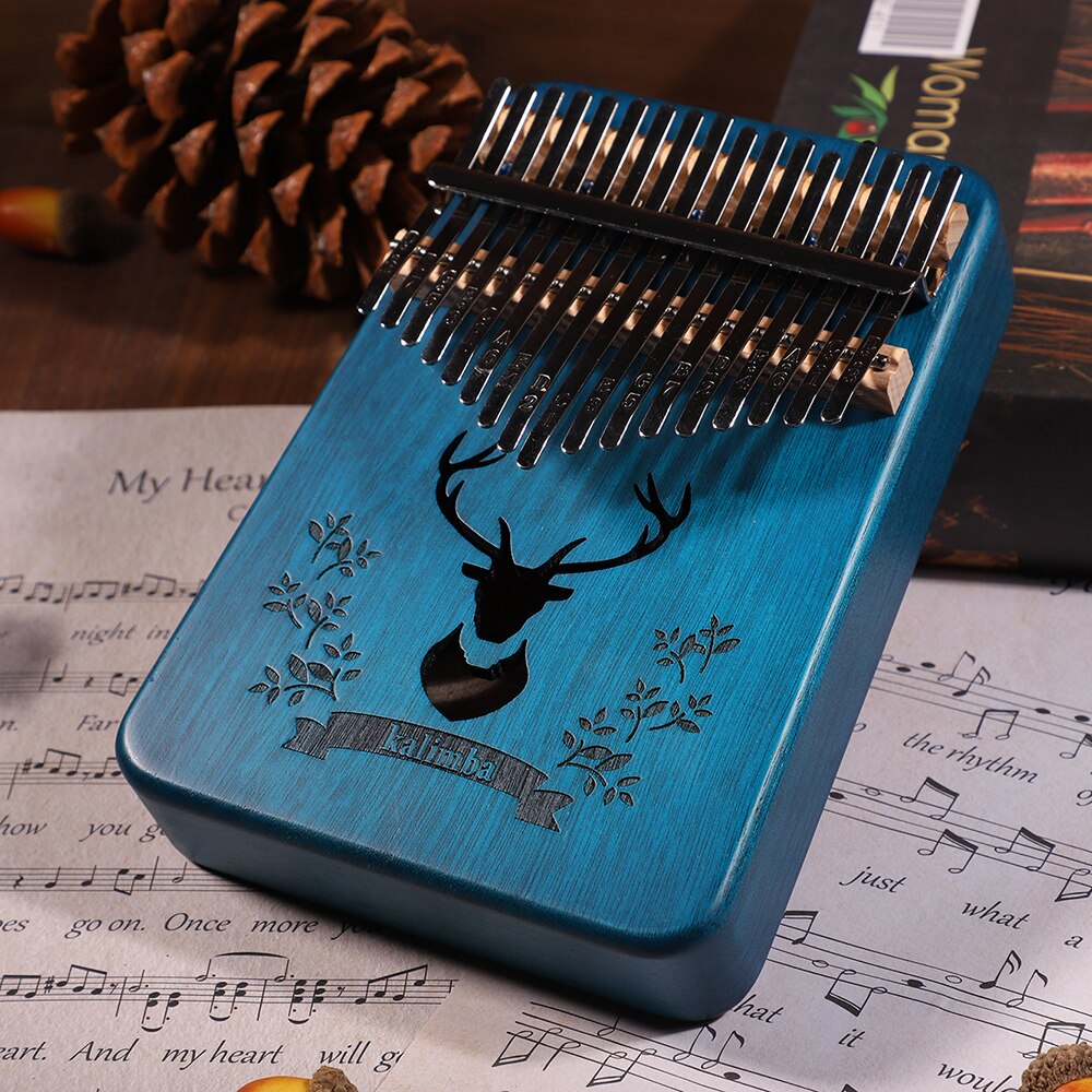 Kalimba Mbira 17 Keys Body Thumb Piano Wood Mahoga... – Vicedeal